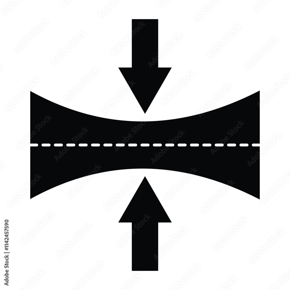 Elasticity vector, icon logo design. Compression up and down arrow ...