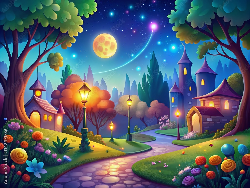 Stock-Illustration „Cartoon Zoom Backgrounds: Low Light Photography ...