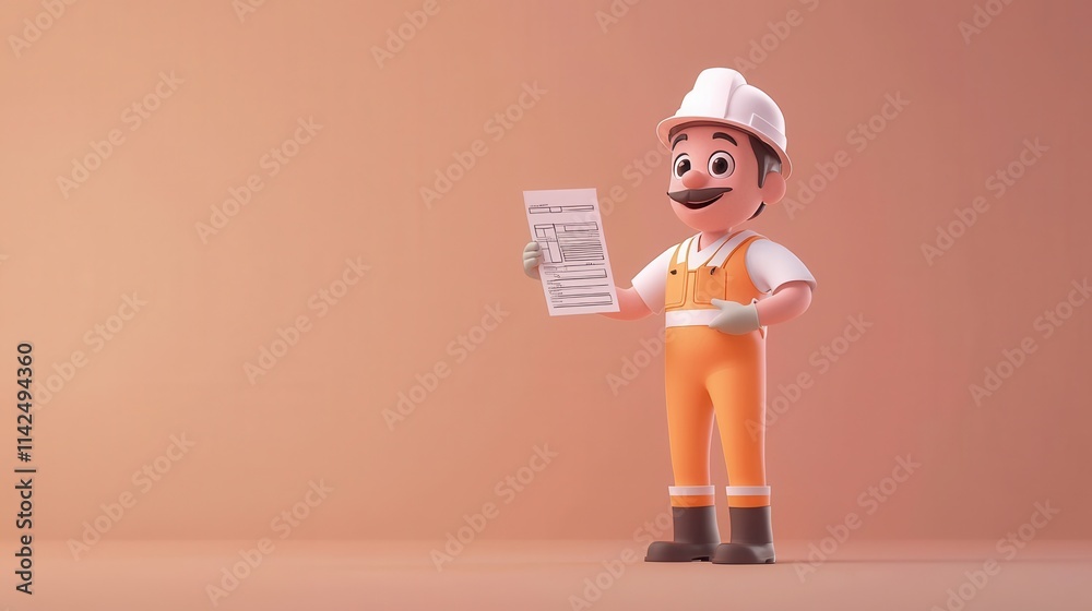 Safety in action friendly animated character promoting ppe compliance ...