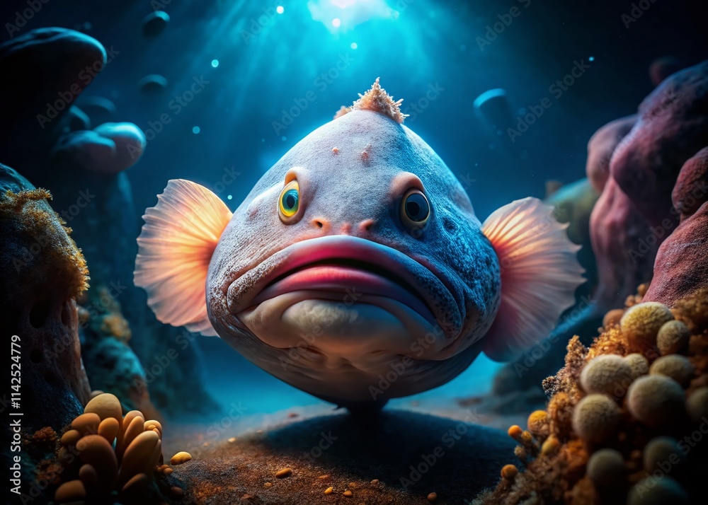 Deep Sea Blobfish Low Light Photography, Underwater Creature ...