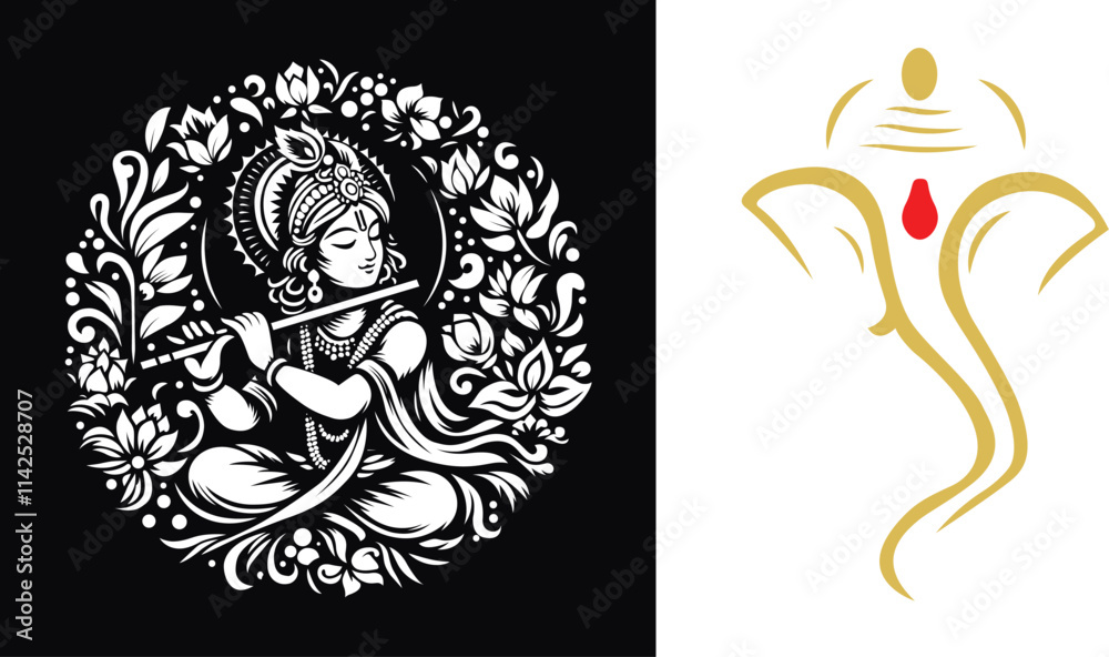 Hindu god radha krishna, vector file, laser cutting and cnc cutting ...