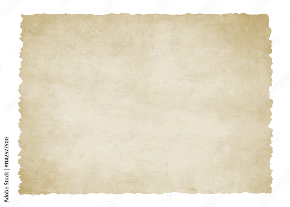 Antique old paper texture with torn ripped jagged edges. Vintage worn ...