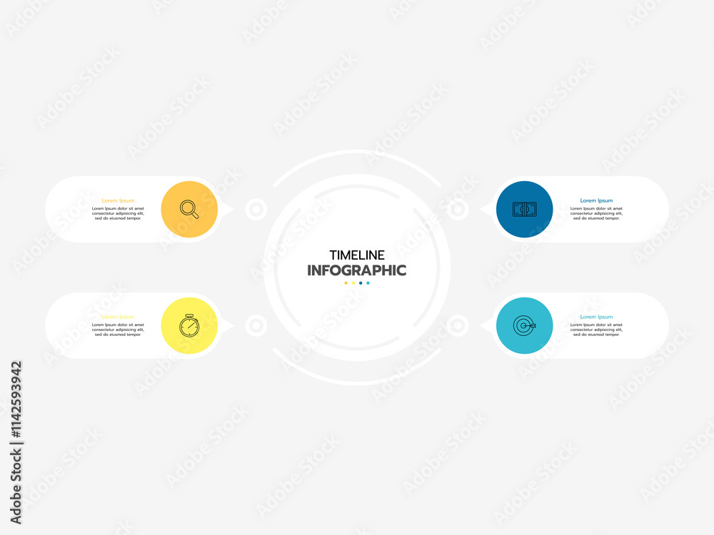 Business data visualization. Process chart. Abstract elements of graph ...