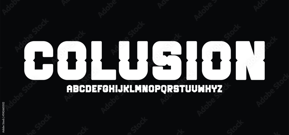 Futuristic vector Font design. Digital Virtual Reality Technology ...