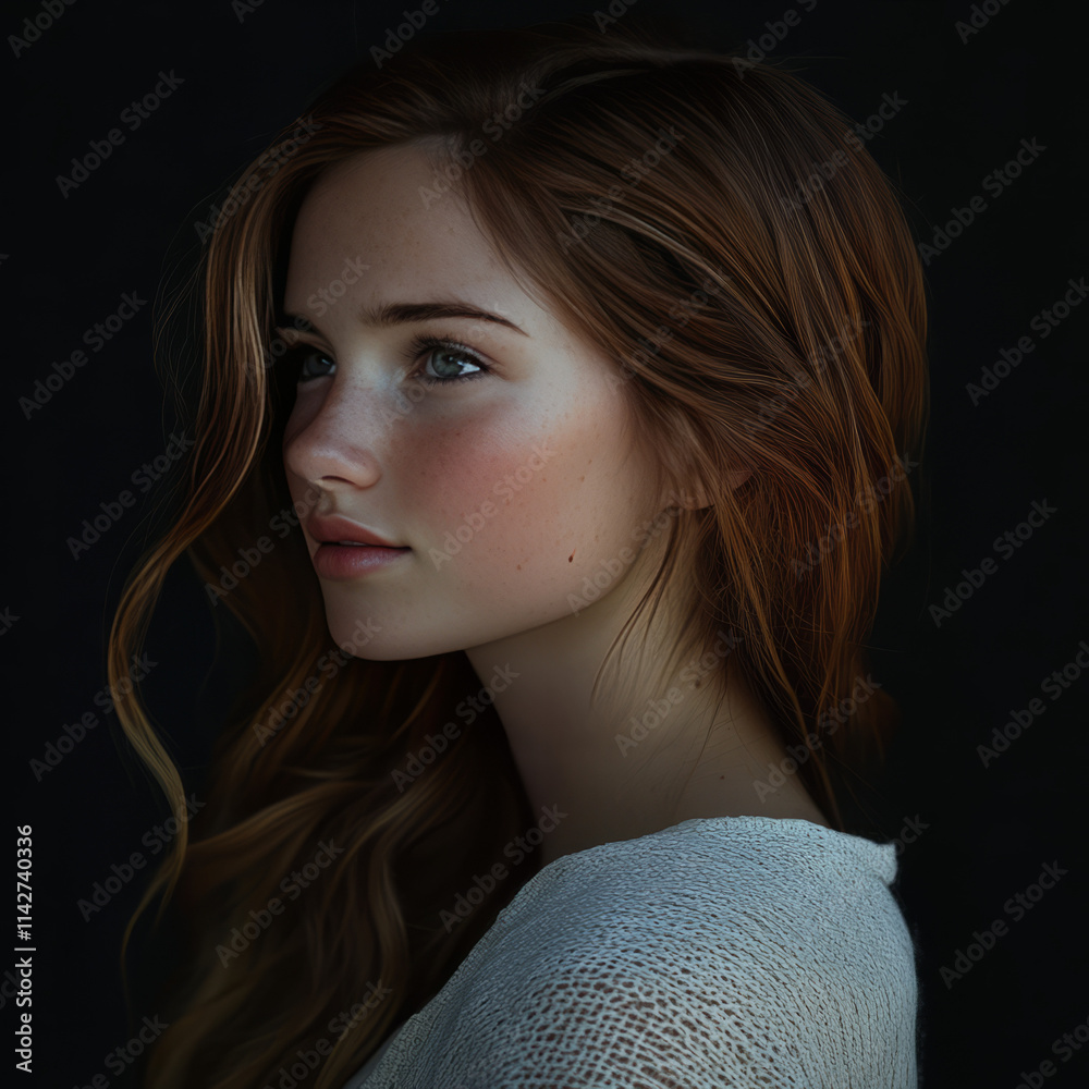 Tiffany Stratton as Sarah Conner, hyper realistic, 8k, black background ...