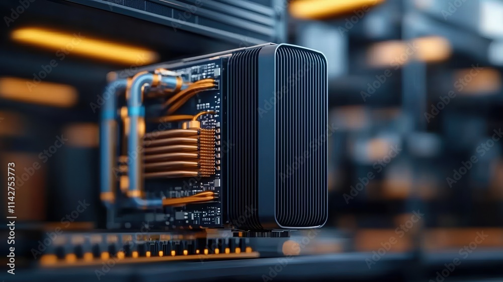 High-end gaming PC with RGB lighting and liquid cooling showcases ...