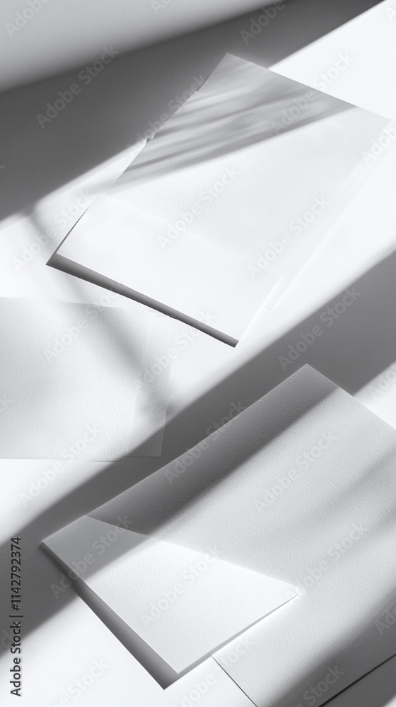 Stationery set mockup featuring paper texture details on letterhead and ...