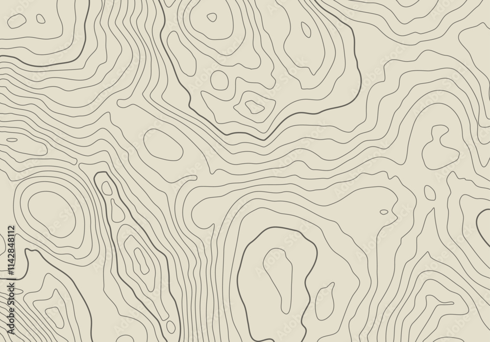Topographic map background with altitude lines. Abstract terrain ...