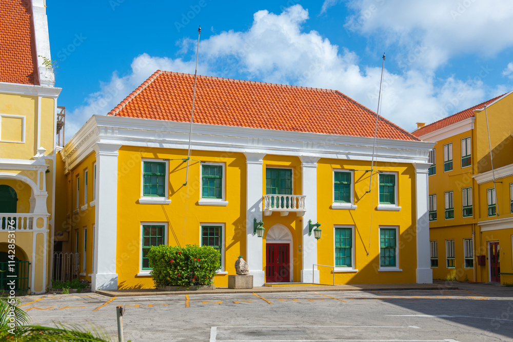 Fort Amsterdam at Sint Anna Bay in Punda, Willemstad historic city ...