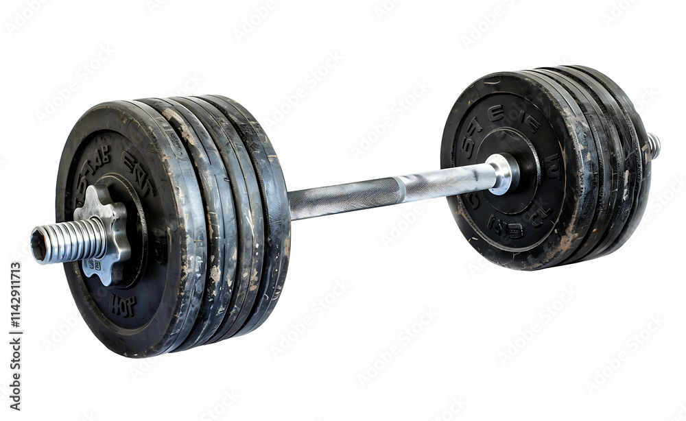 Black isolated barbell on transparent background. PNG Stock Photo ...