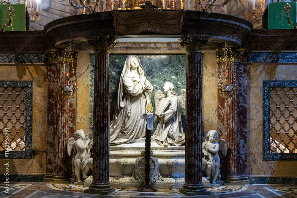 Rome, Italy - Nov 15th, 2024: Statues and monuments inside the ...