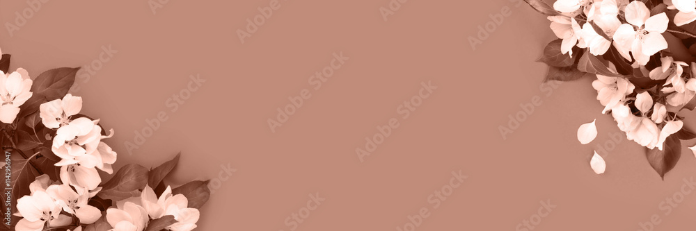 Demonstrating color of the year 2025. Mocha mousse color swatch. White ...