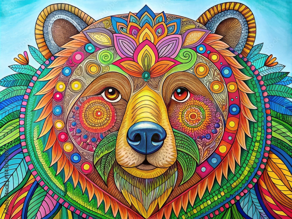 Cute bear coloring pages: free printable designs, easy for kids. Enjoy ...