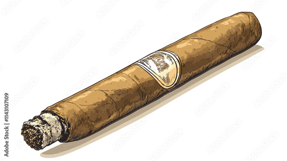 Vintage cigar Illustration vector clipart isolated on white background ...