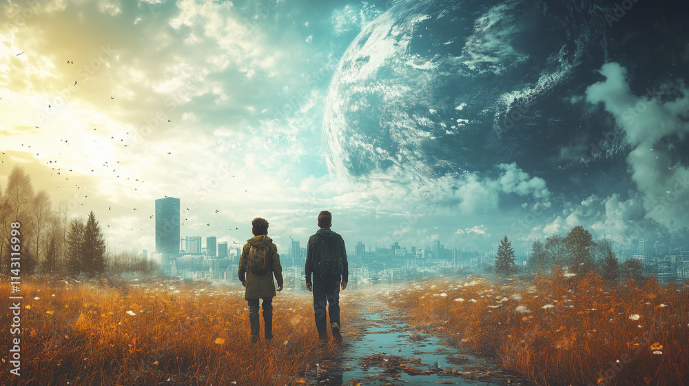 Visual narrative showing the stark contrast of climate change effects ...