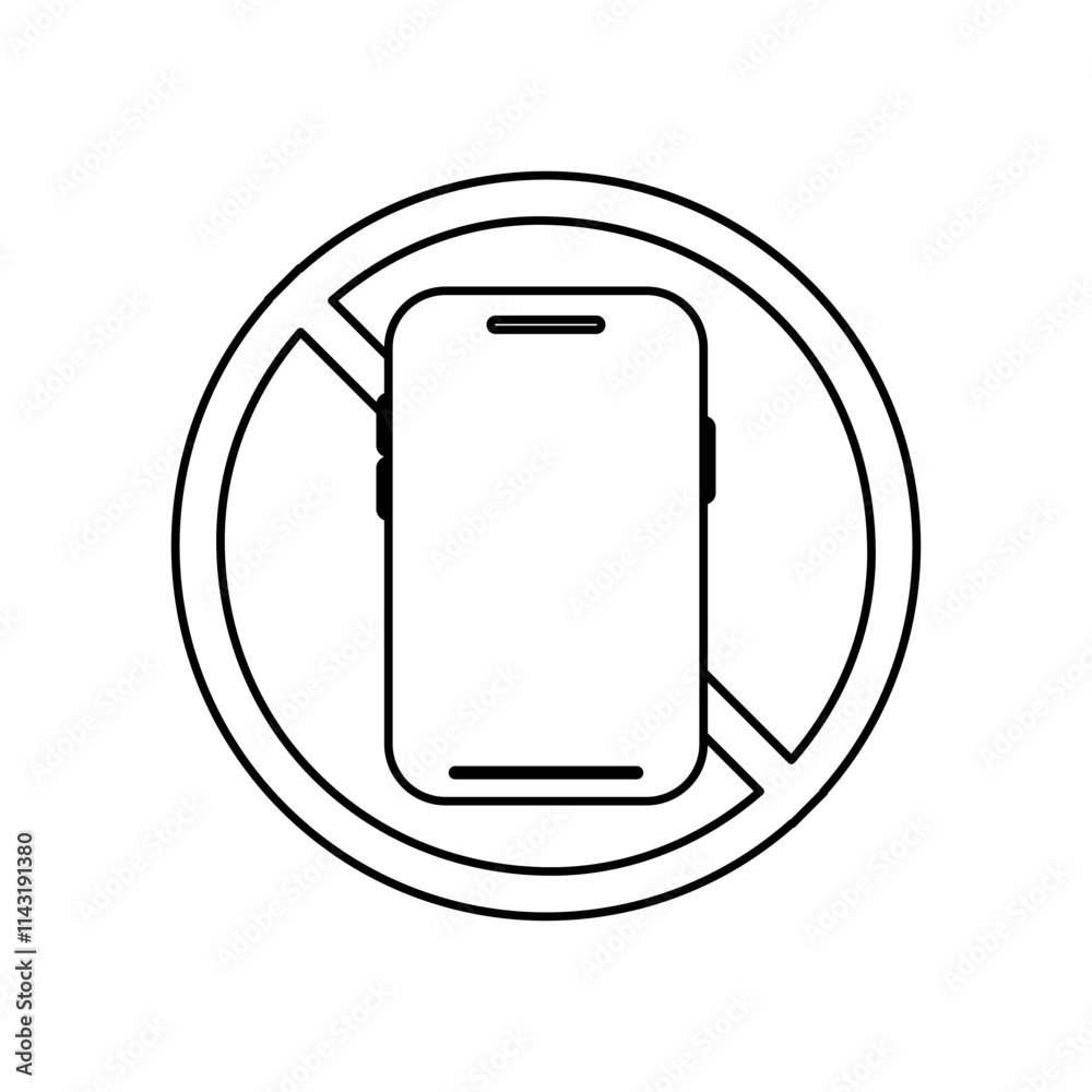 no phone icon, mobile phone prohibited, please turn off mobile phone, stop using device, no zone ...