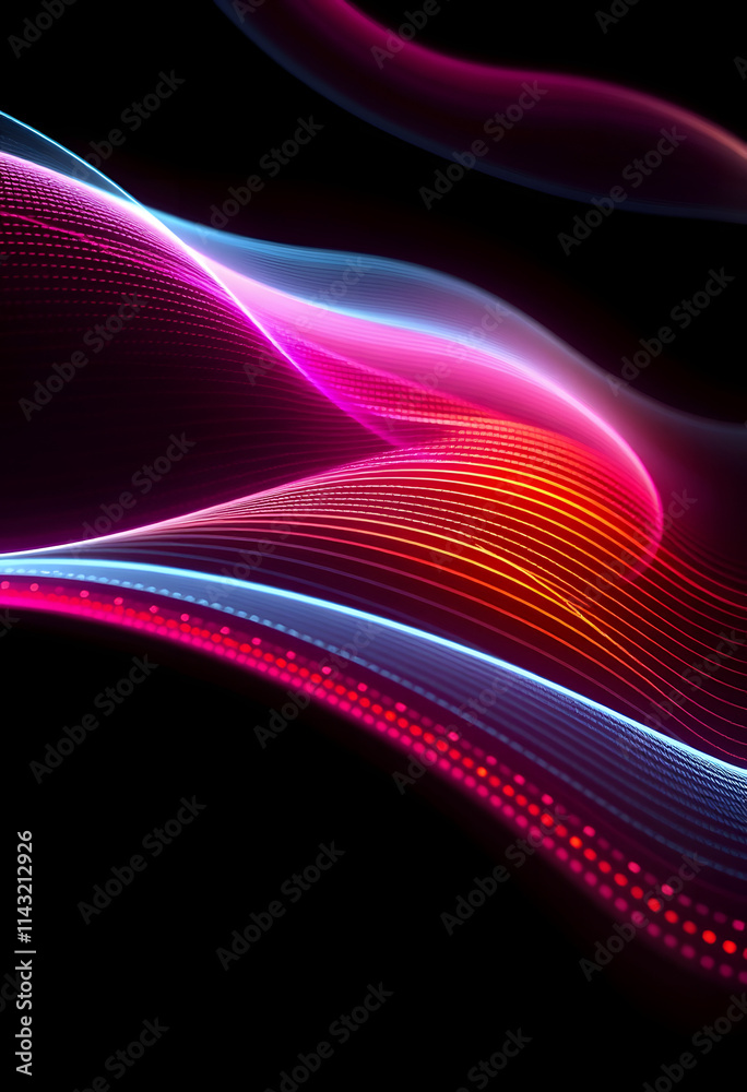 music Bassy illuminated wave background pattern black Colourful art ...