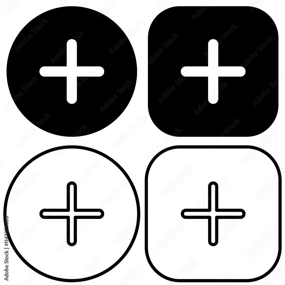 Vector de Stock add post icon, simple flat style, illustration, logo ...