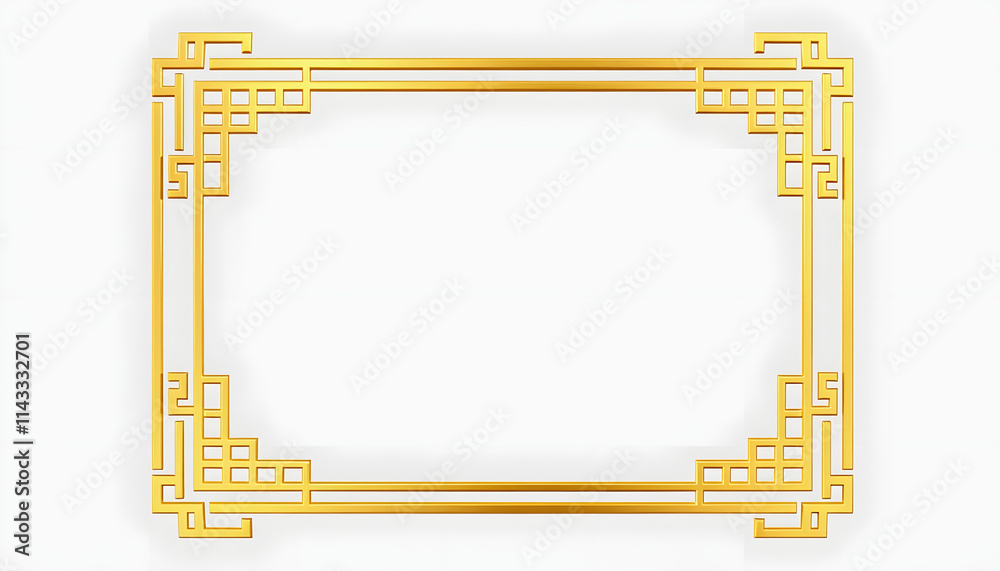 double rectangle gold vintage frame with inverted rounded corner ...