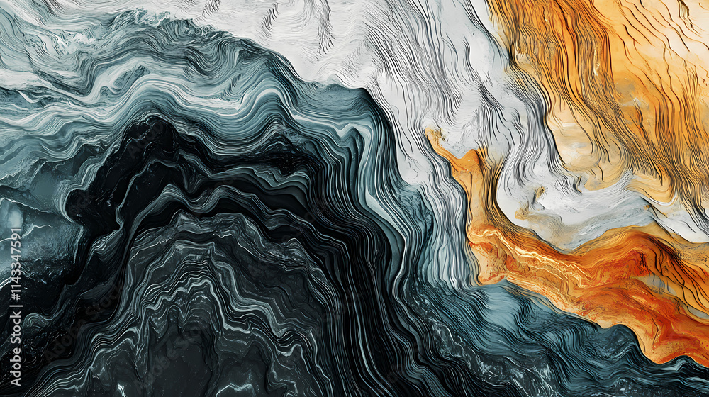 Design an abstract artwork representing the seismic waves of an ...