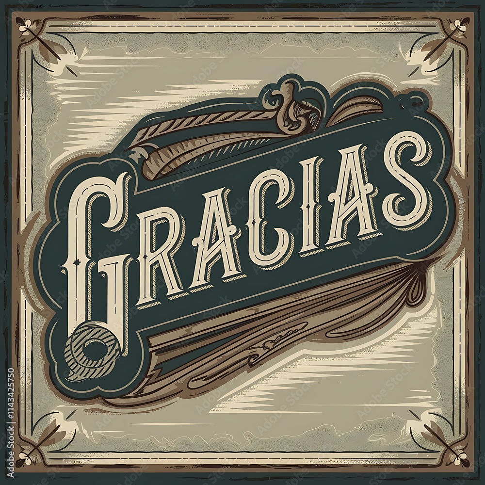 GRACIAS ( Thank you ) quote in Spanish language on light background ad ...