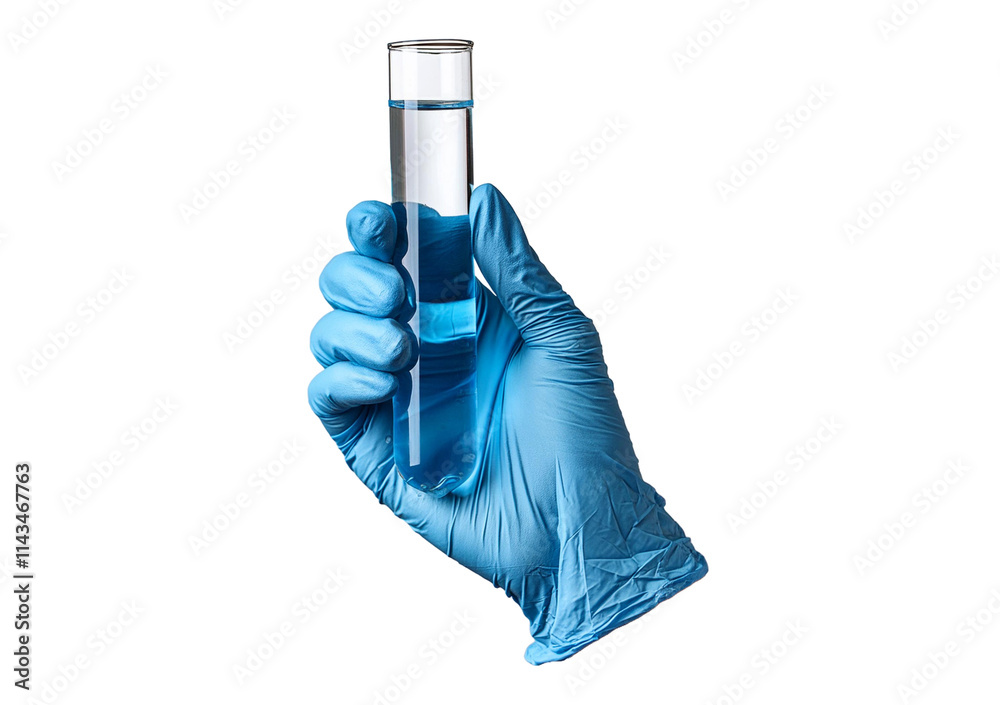 Hand Water Sample in Glove, Water Collection Test Tube Concept ...