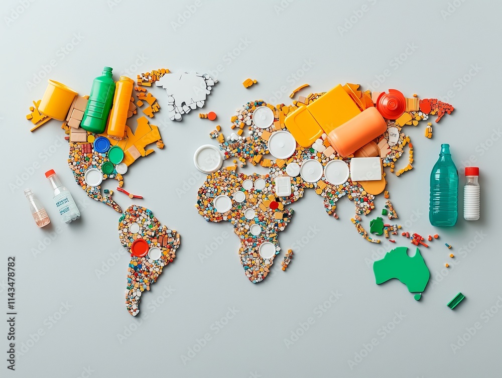 environment impact ecosystem recyclingcarbon global warming concept. Artistic representation of ...