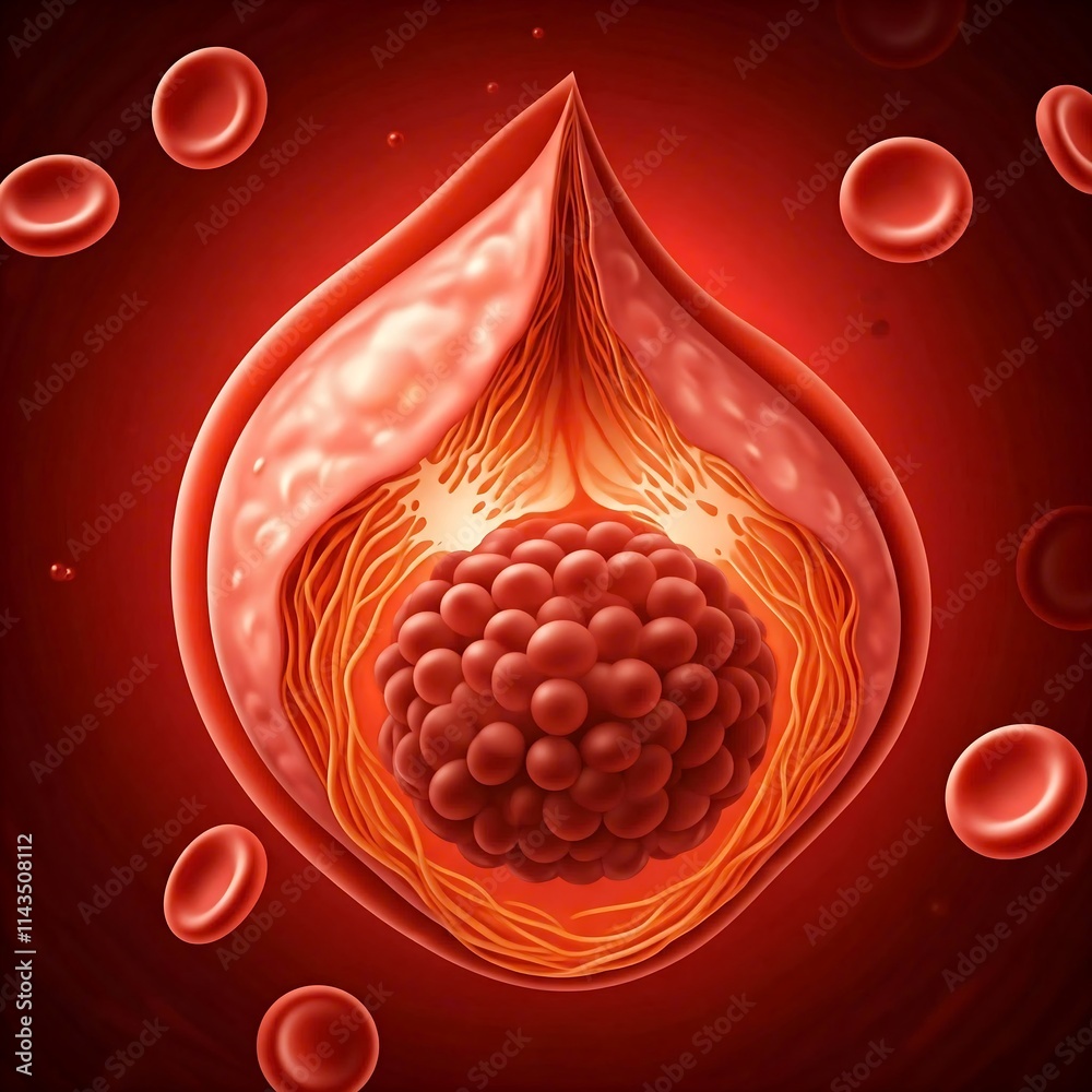 a diagrammatic representation of the blood clotting process, showing ...