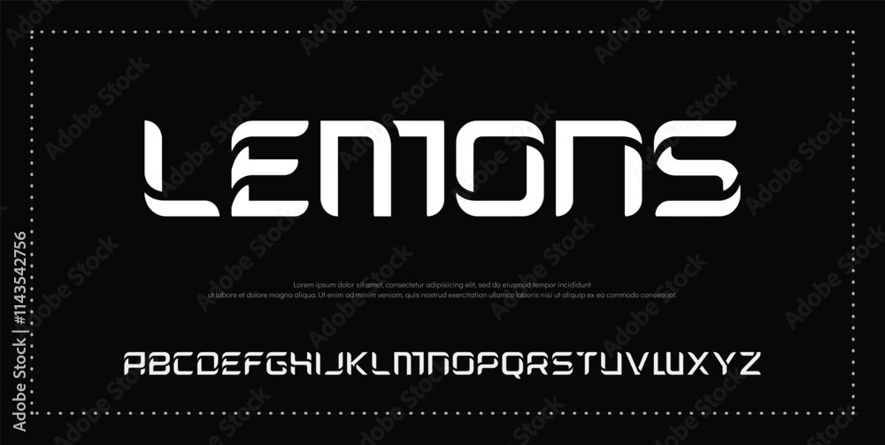 Sports minimal tech font letter set. Luxury vector typeface letters ...