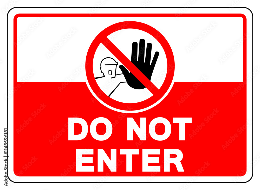 Do Not Enter Symbol Sign, Vector Illustration, Isolate On White ...