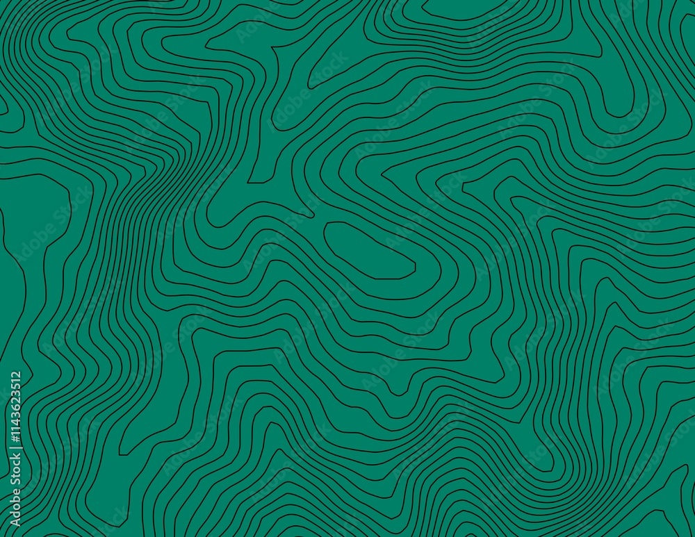 Curvas de nivel, mapa topográfico Stock Illustration | Adobe Stock