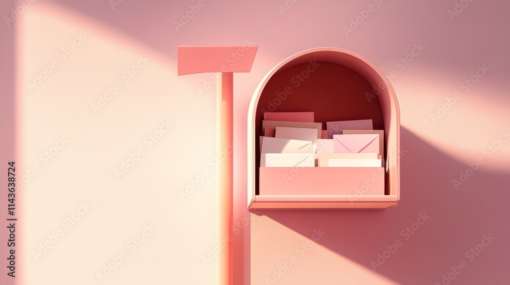15.A vector illustration of an open mailbox containing letters in ...