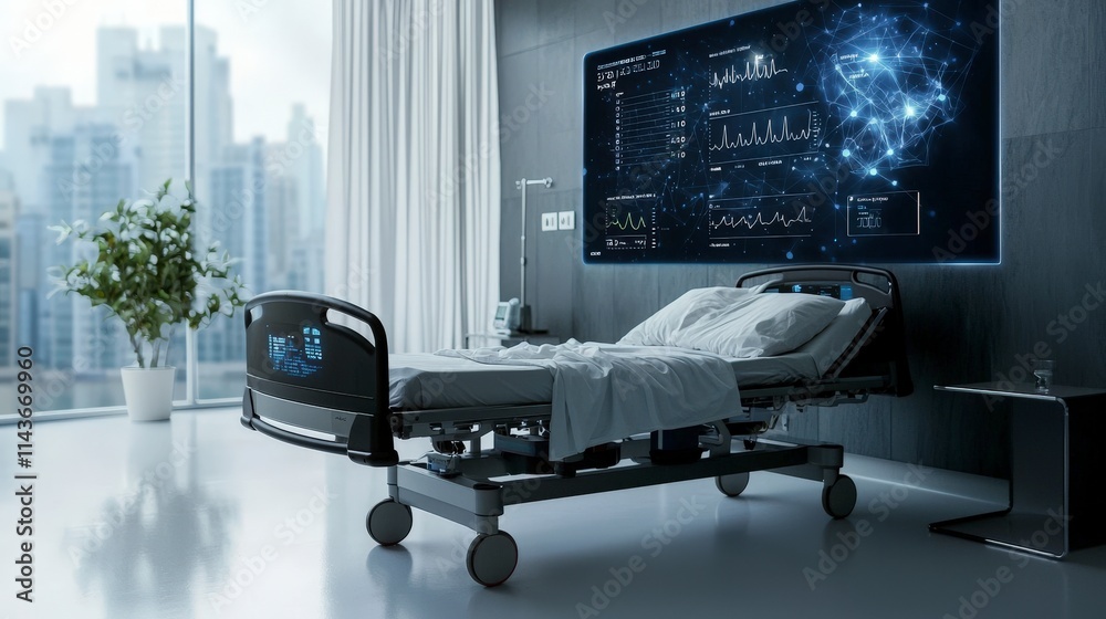 Innovative health monitoring interface hospital room digital display ...