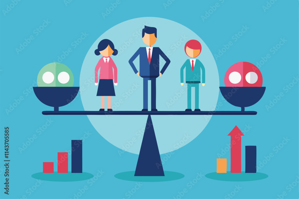 A visual representation shows unequal gender representation in business ...