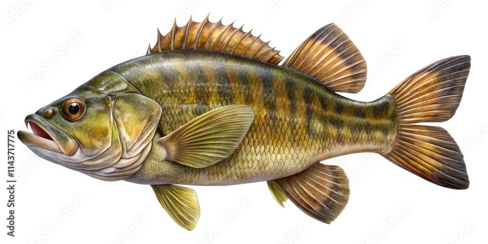 High Resolution Ai Generated Image A Realistic Smallmouth Bass In Side