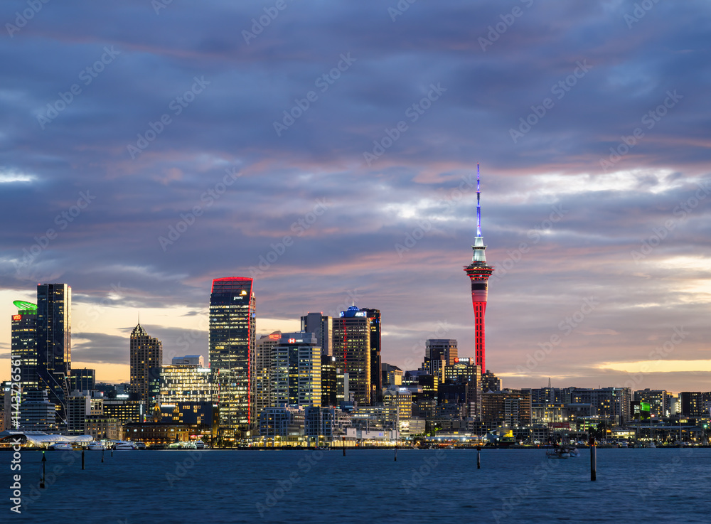 Auckland, New Zealand - December 18 2024: Sky Tower and Auckland ...