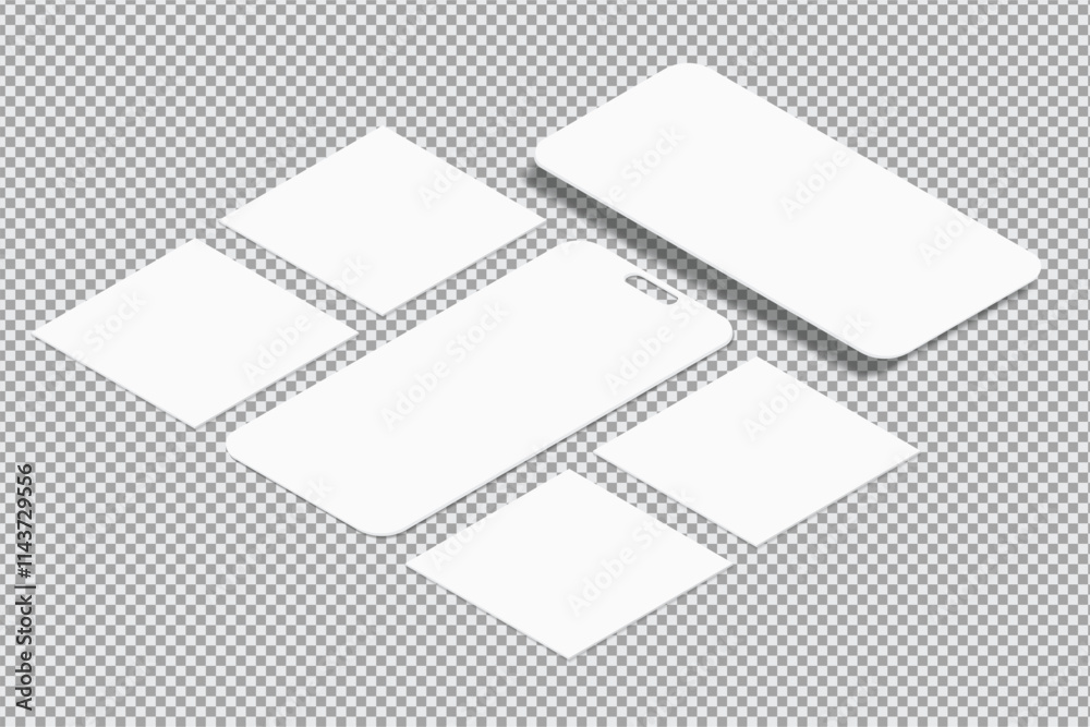 Social media post interface mockup on transparent background. Social ...