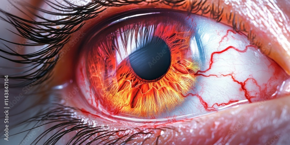 Illustrazione stock di Eye hemorrhage occurs when there is a rupture of ...