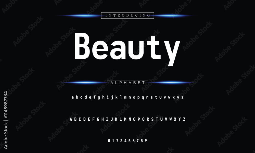 Modern techno font, futuristic line type of english alphabet letters ...