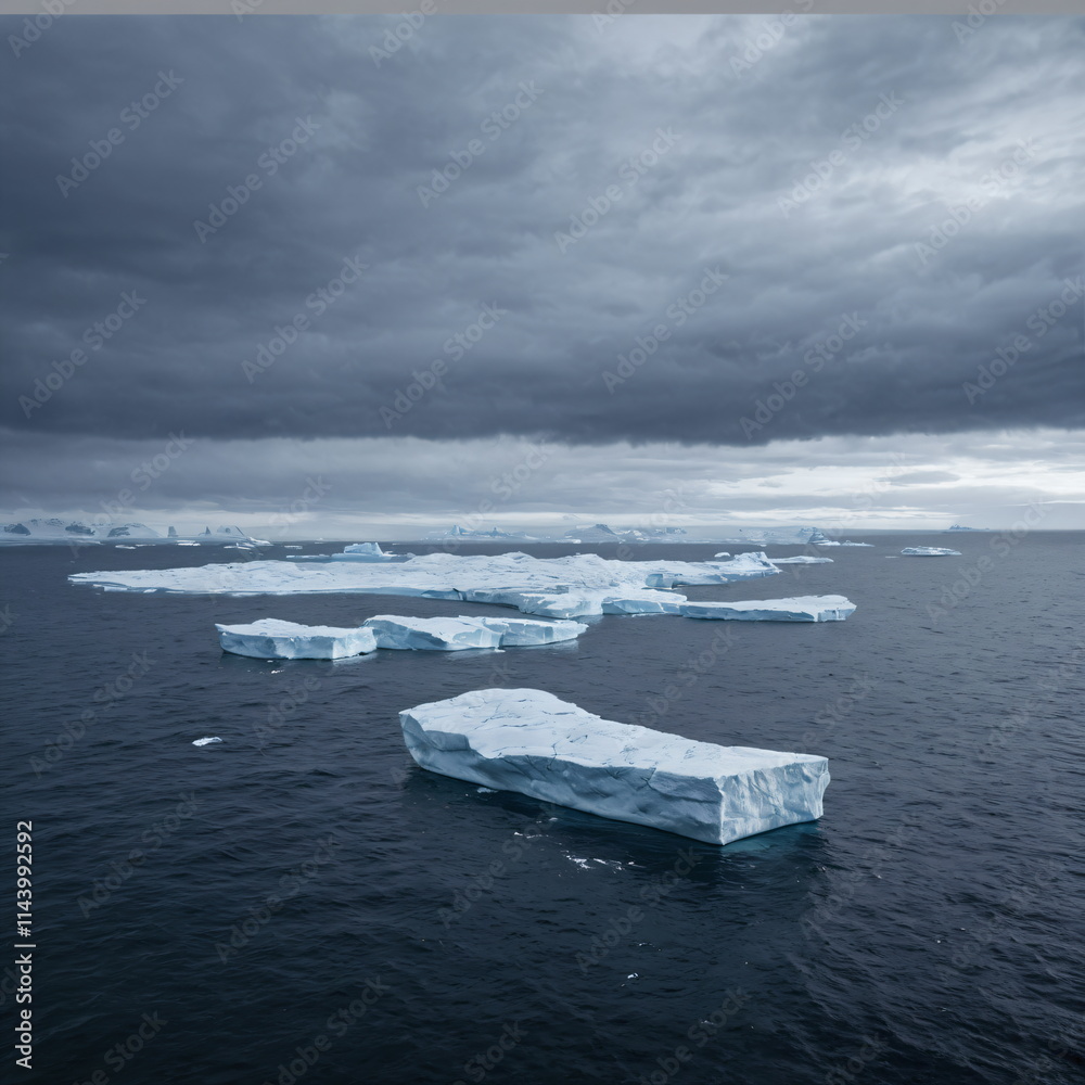 Melting Arctic Icebergs and a Lone Polar Bear: A Photorealistic 4K ...