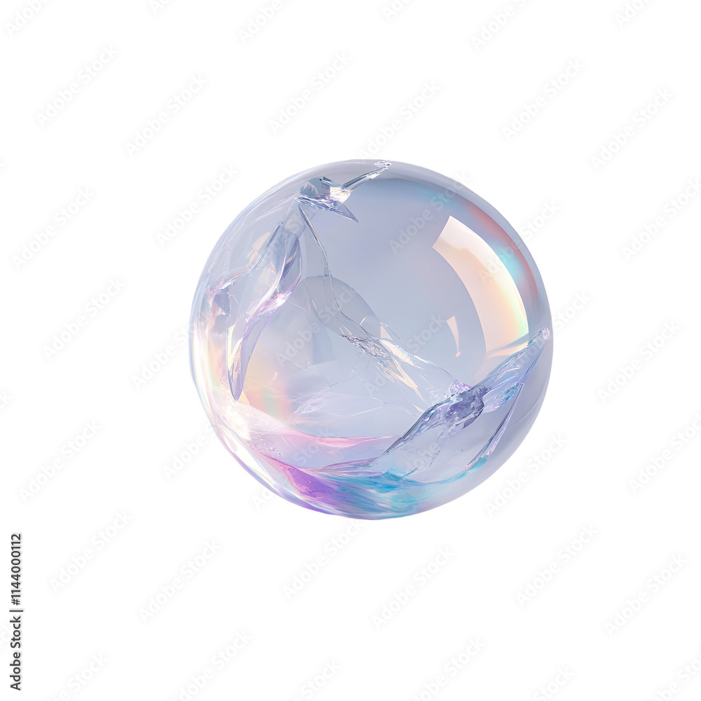 Magical Floating Crystal Orb isolated on transparent background. Stock ...