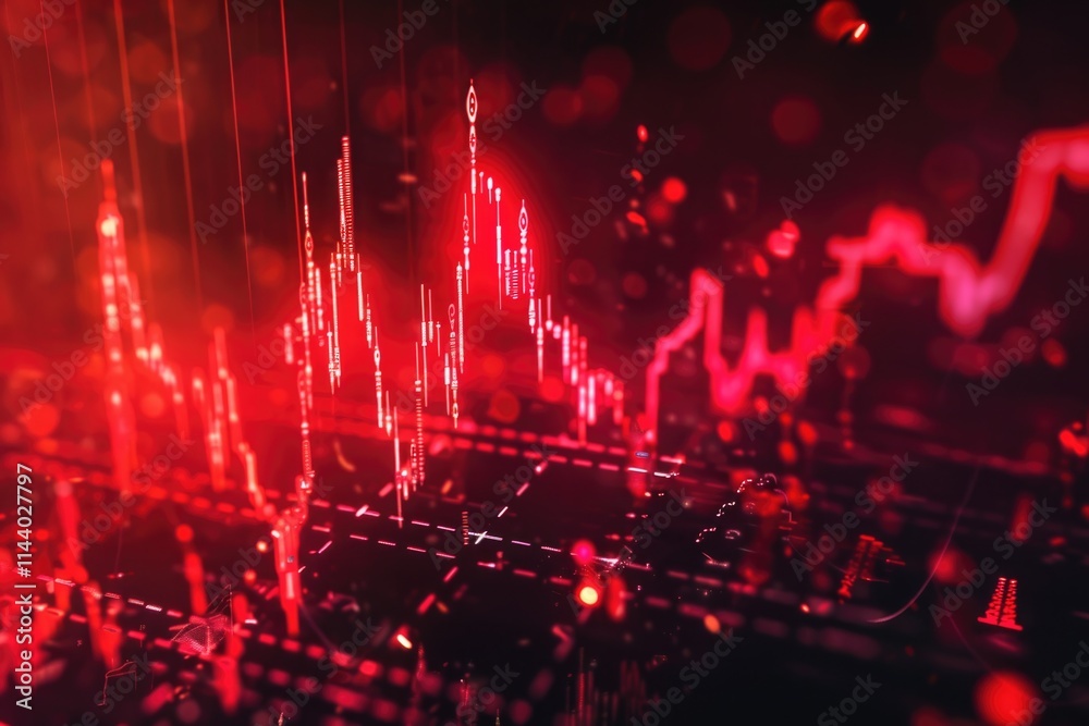 Stock Market Crisis. Abstract Business Background with Falling Stock ...