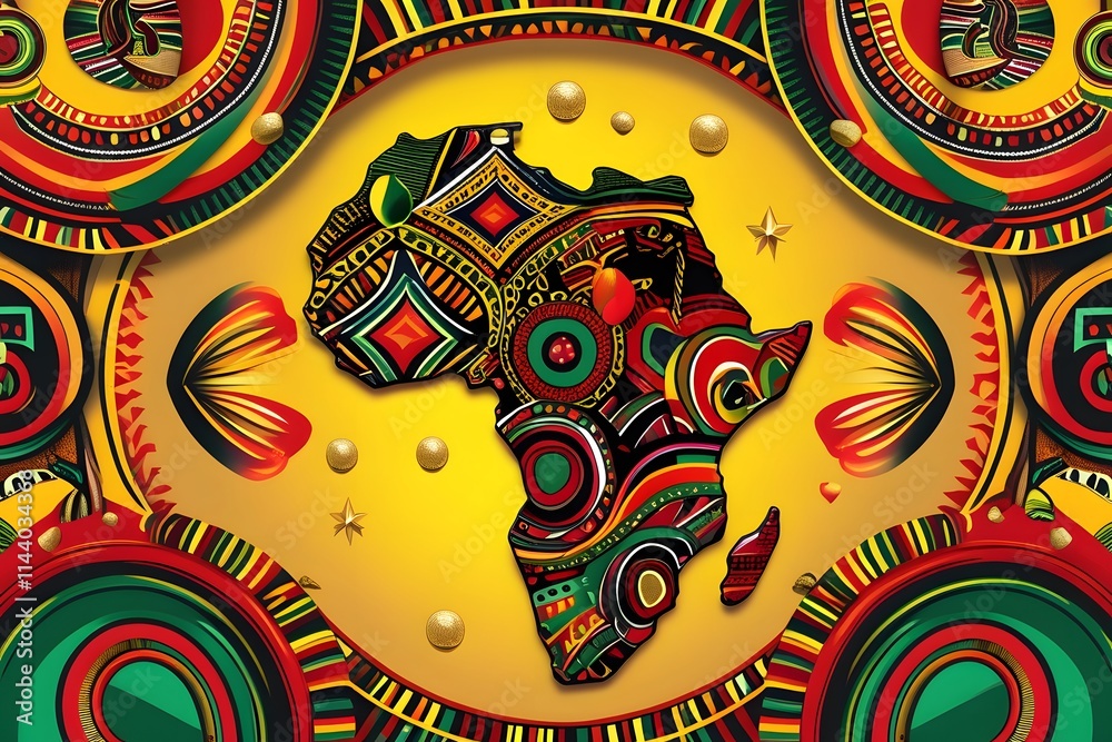 colored background of african symbol for black history month ...