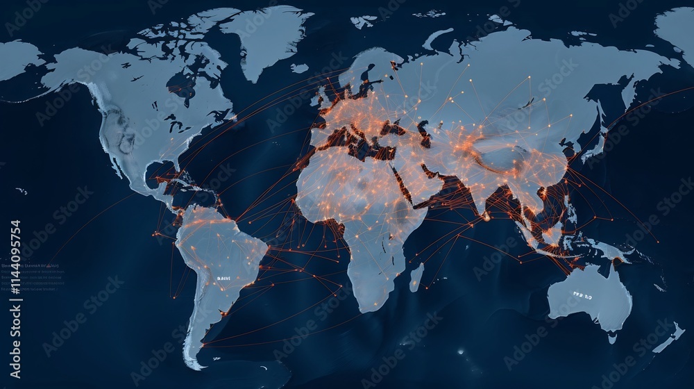Detailed interactive map representation showcasing the global locations and distribution of ...