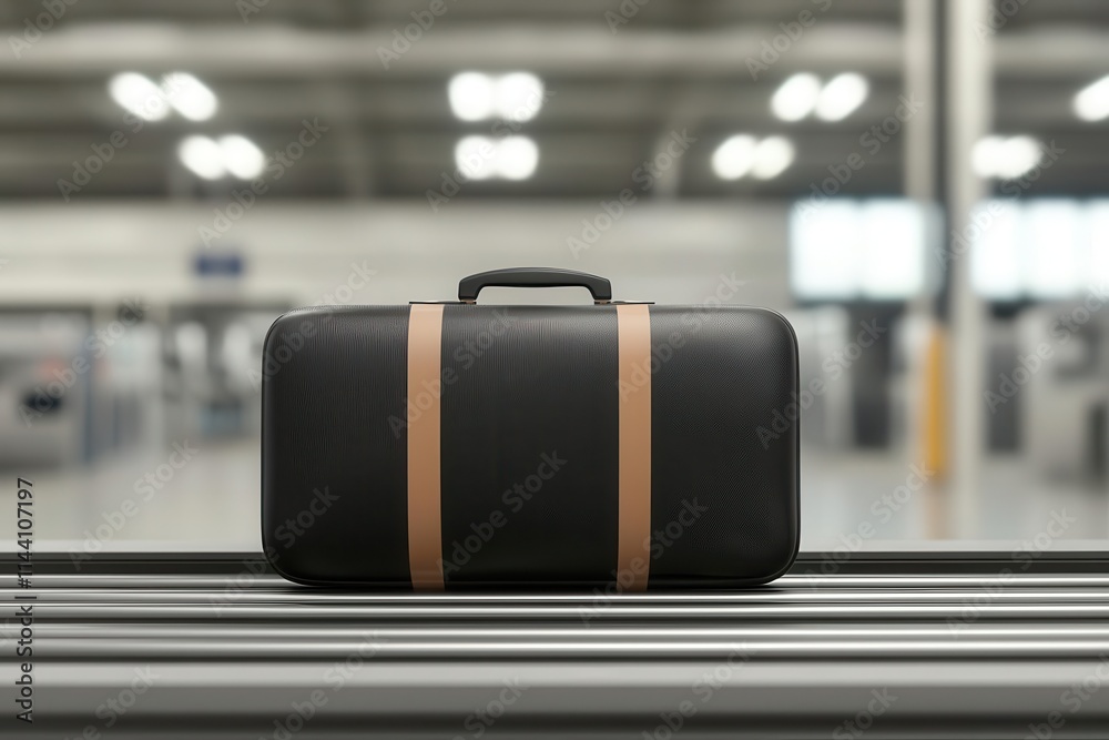 luggage conveyor concept. A detailed shot of oversized baggage being ...