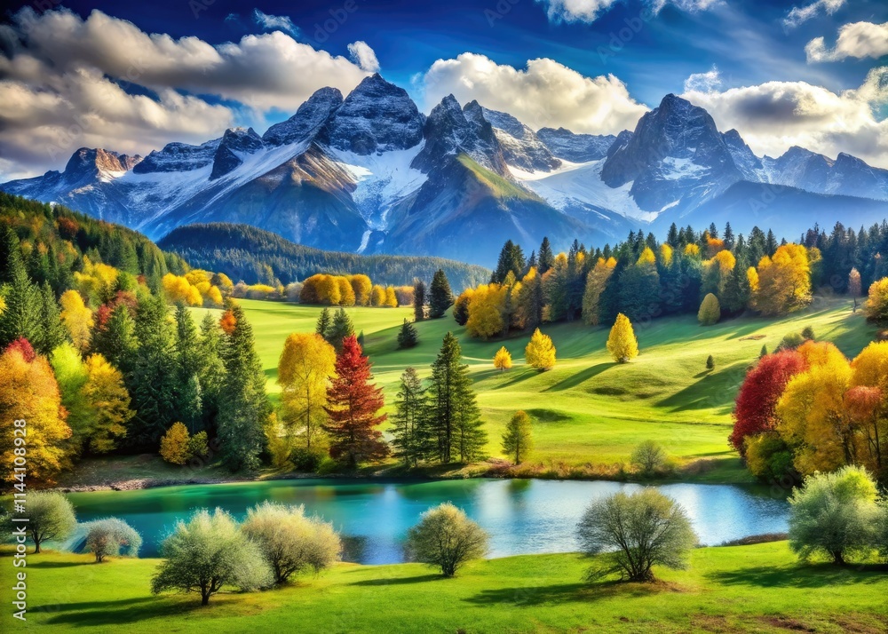 Match scenic nature photos! Early learning landscape worksheet for kids ...