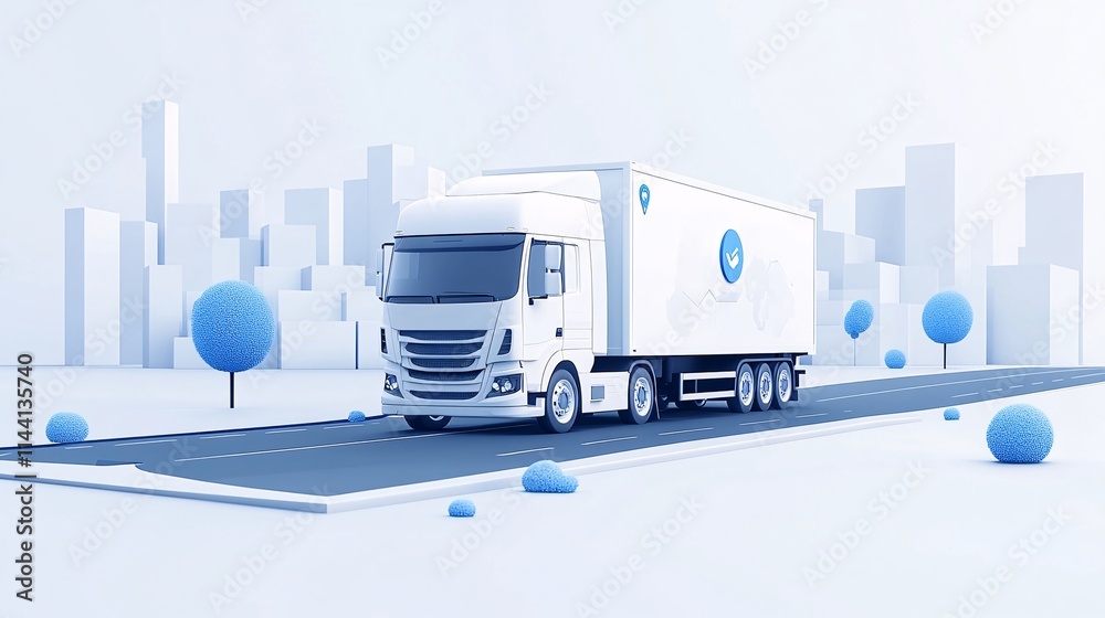 Eco-friendly logistics company adjusting routes on a digital map ...