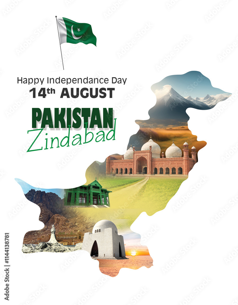 14 August independance Day of Pakistan, Pakistan Monuments. Environment ...