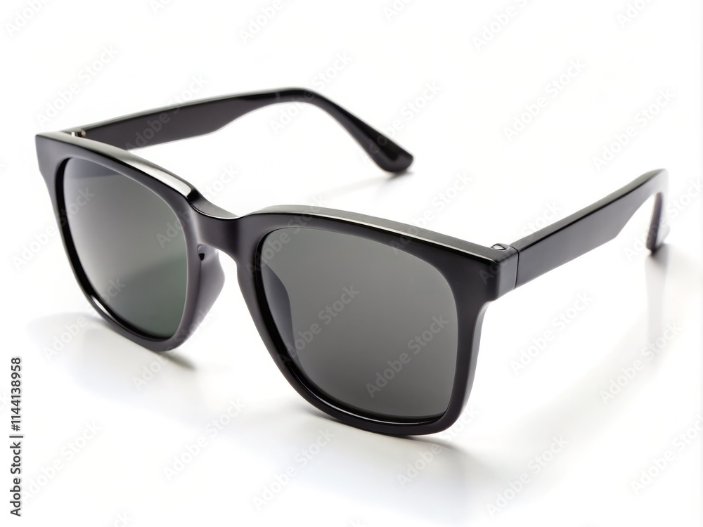 Black Square Sunglasses Side View: High-Resolution Eye-Level Product ...
