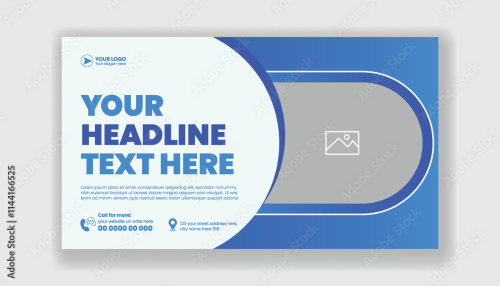 Creative Youtube thumbnail editable template and Horizontal corporate ...